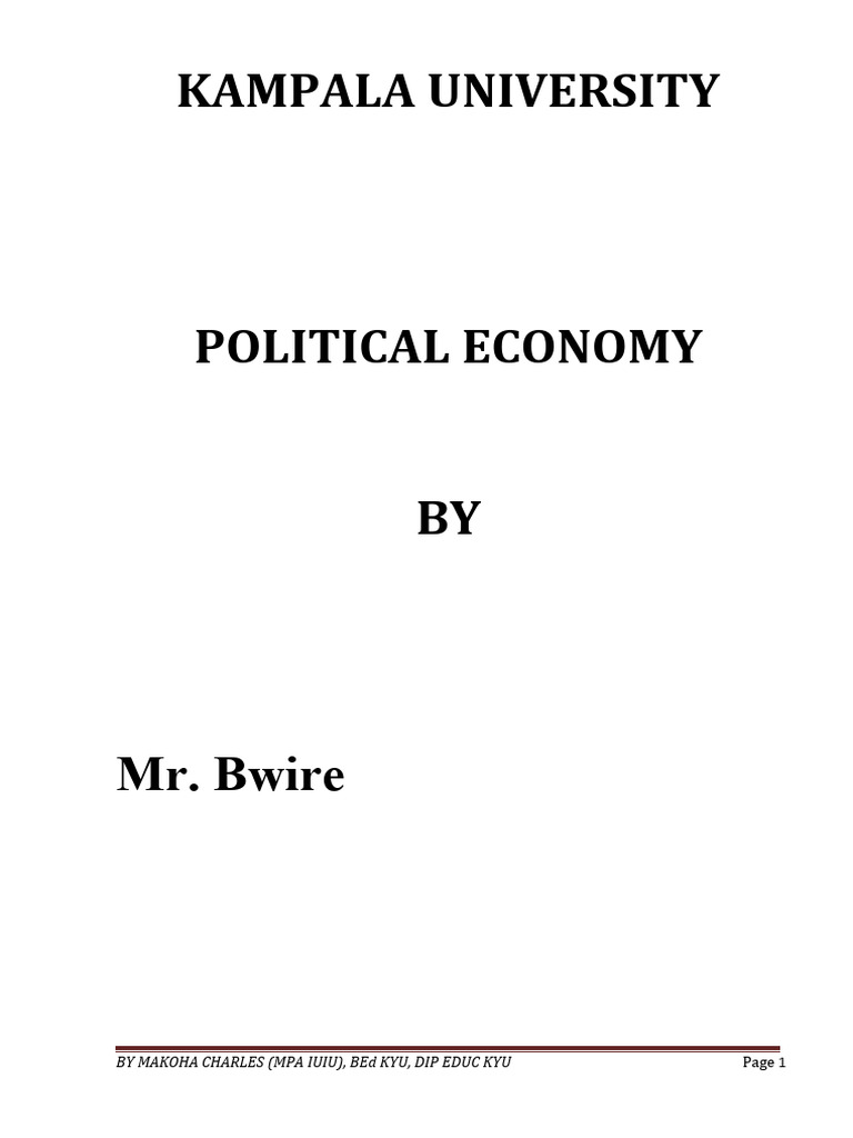 Political Economy Notes Pdf