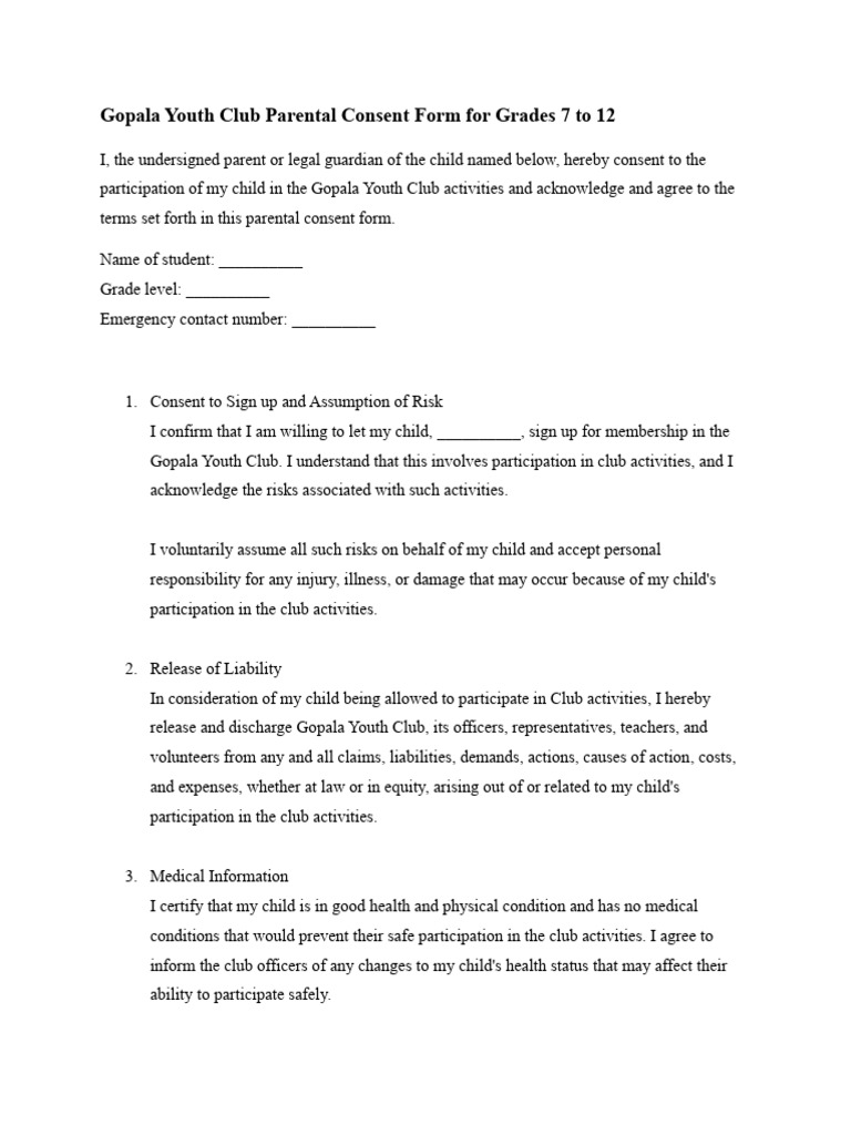 Gopala-Youth-Club-Parental-Consent-Form | PDF
