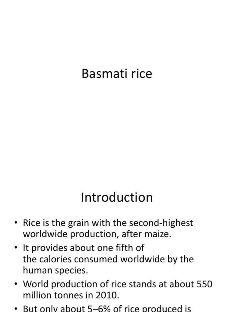 Basmati Rice | PDF | Rice | Cereals