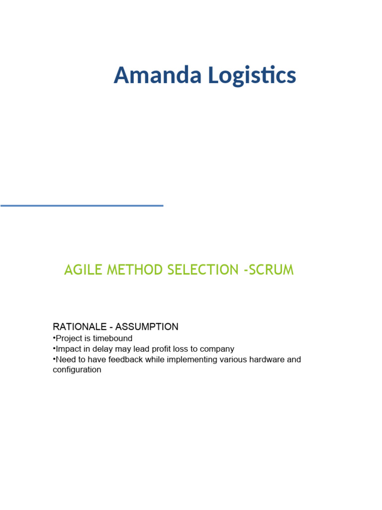 Amanda Logistics-Assignment Sample | PDF