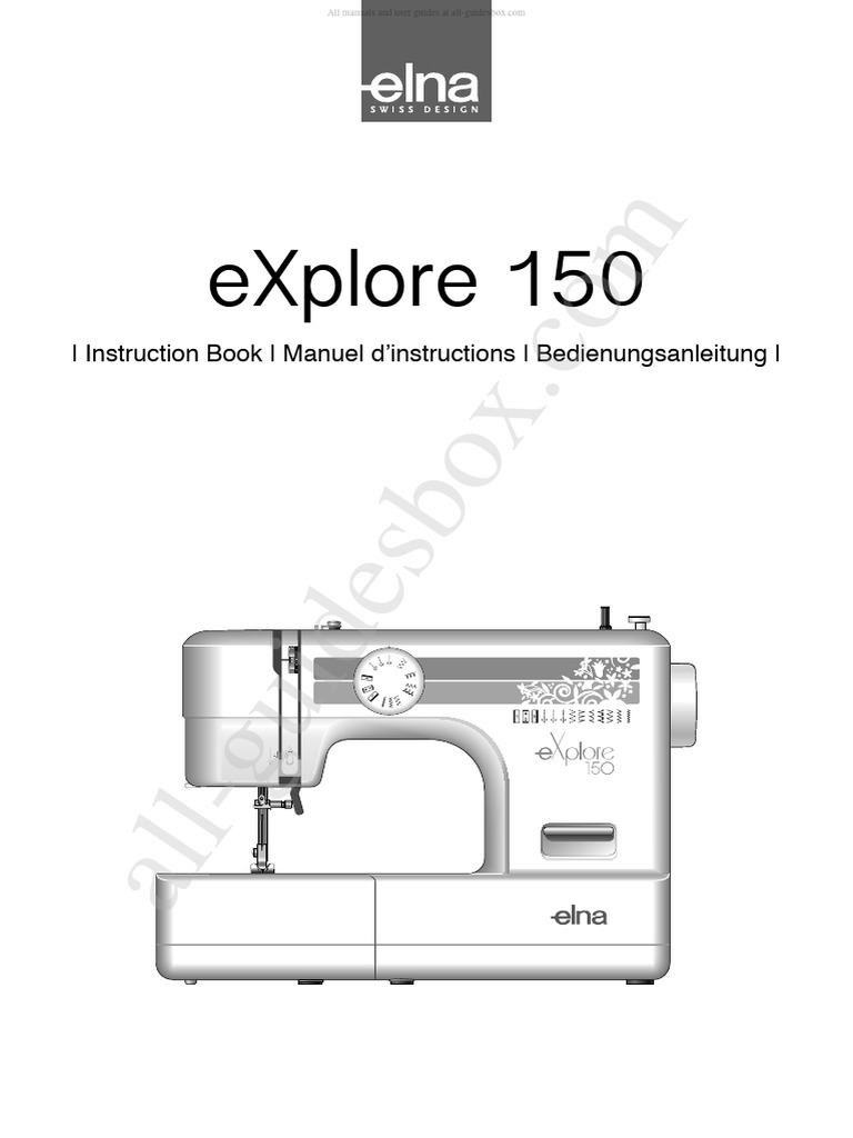 Elna Explore 150 Sewing Machine Instruction Manual | PDF