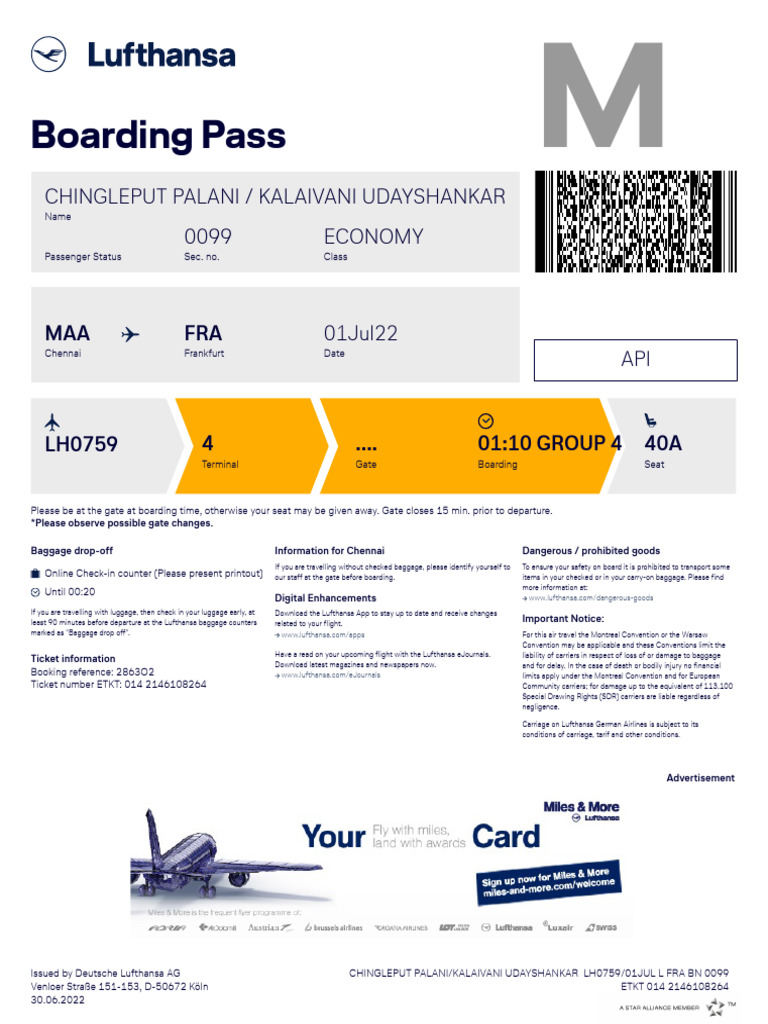 Appa Amma Boardingpass | PDF