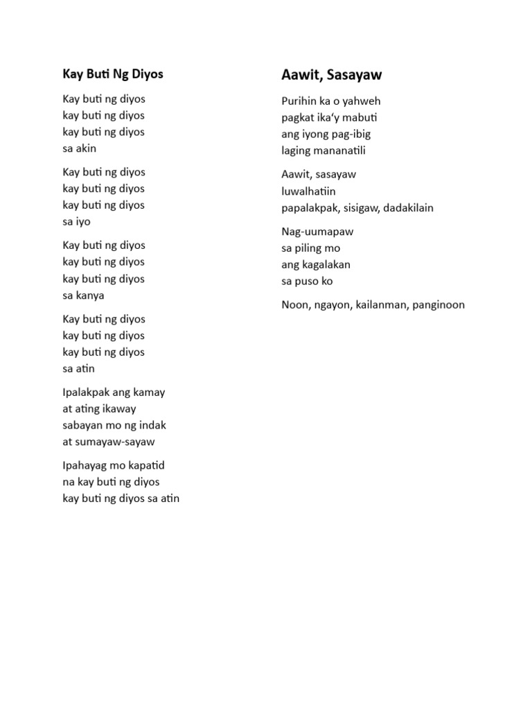 Kay Buti NG Diyos | PDF