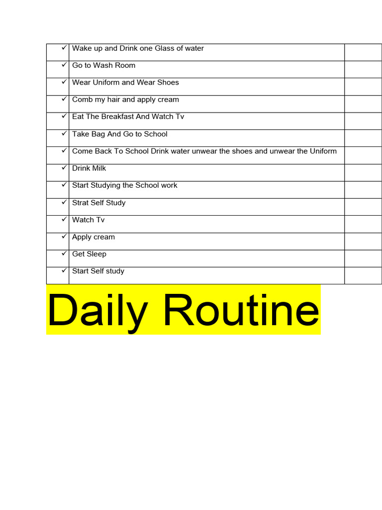 Daily Routine | PDF