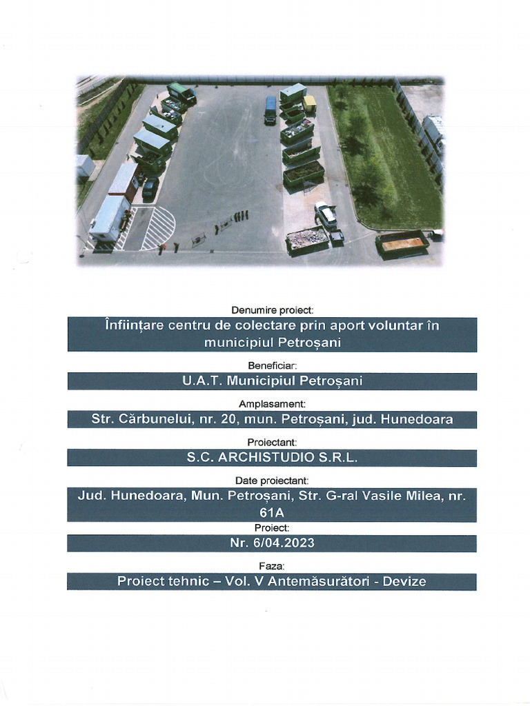 VOL V Antemasuratori - Devize - F1, F2, F3-Semnat | PDF