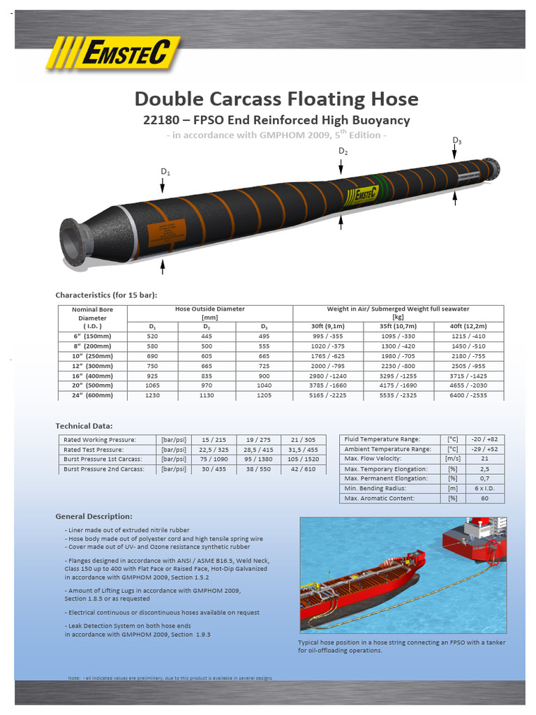 DS-22180-FDC Tandem Mooring Floating-15bar | PDF | Technology & Engineering