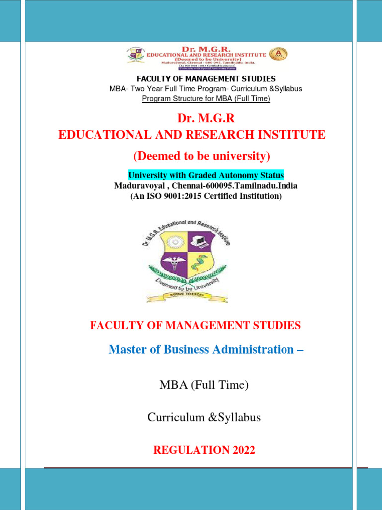 MBA Curriculum & Syllabus 2022 | PDF | Art