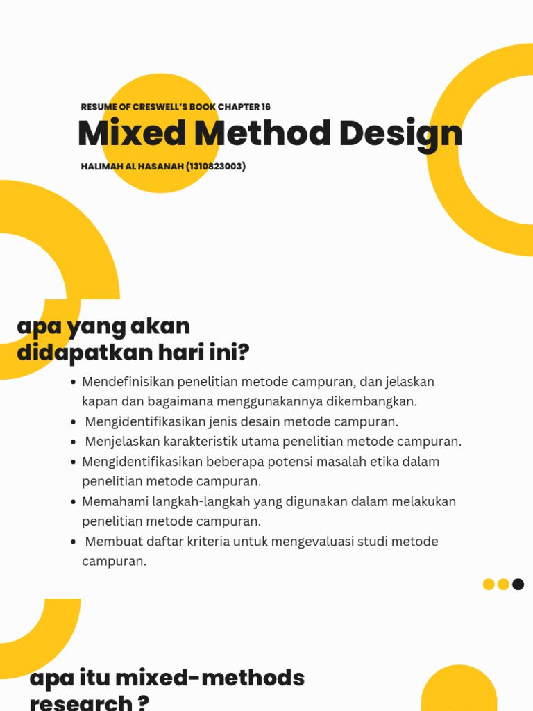 Mixed Method Design | PDF