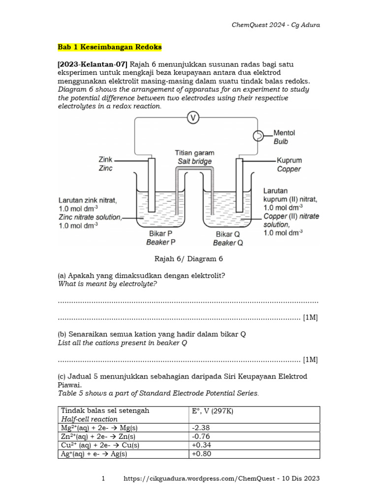 Chemquest 2024 - CG Adura | PDF