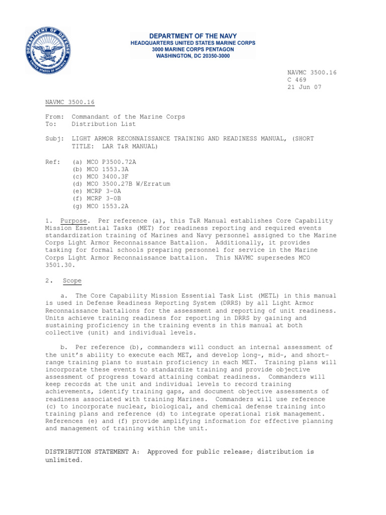 Navmc 3500.16 | PDF | Computers | Technology & Engineering