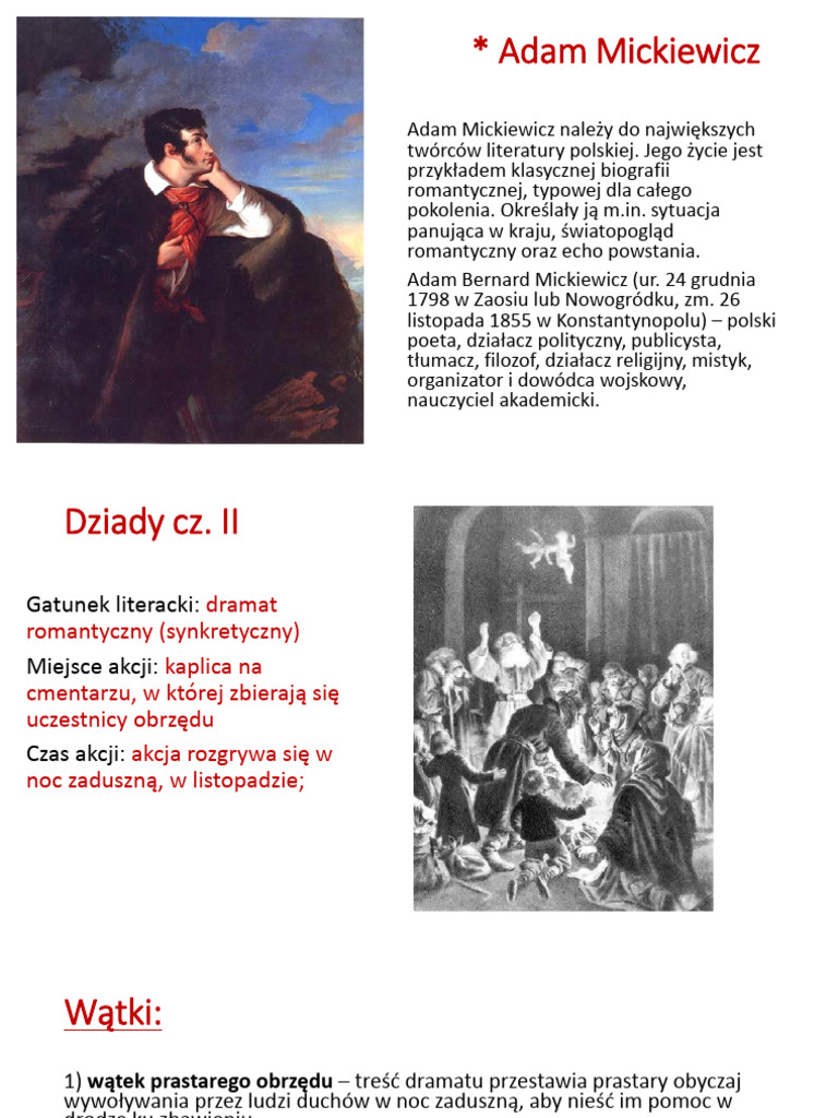 ADAM MICKIEWICZ - DZIADY Cz. II, Cz. III | PDF