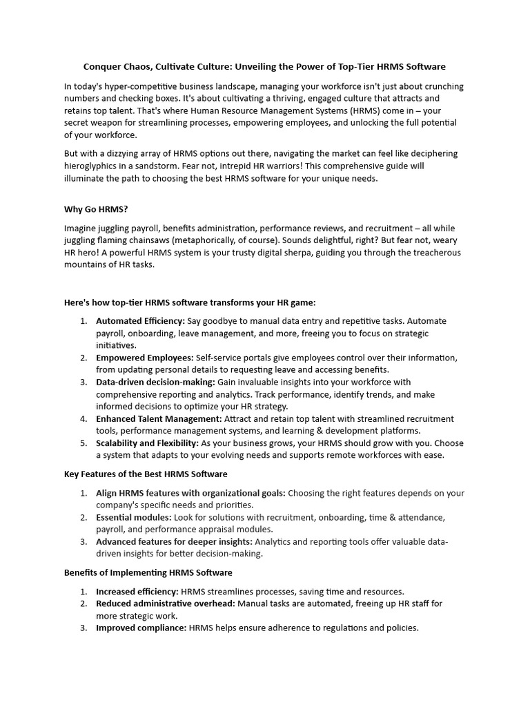Blog HRMS Software | PDF