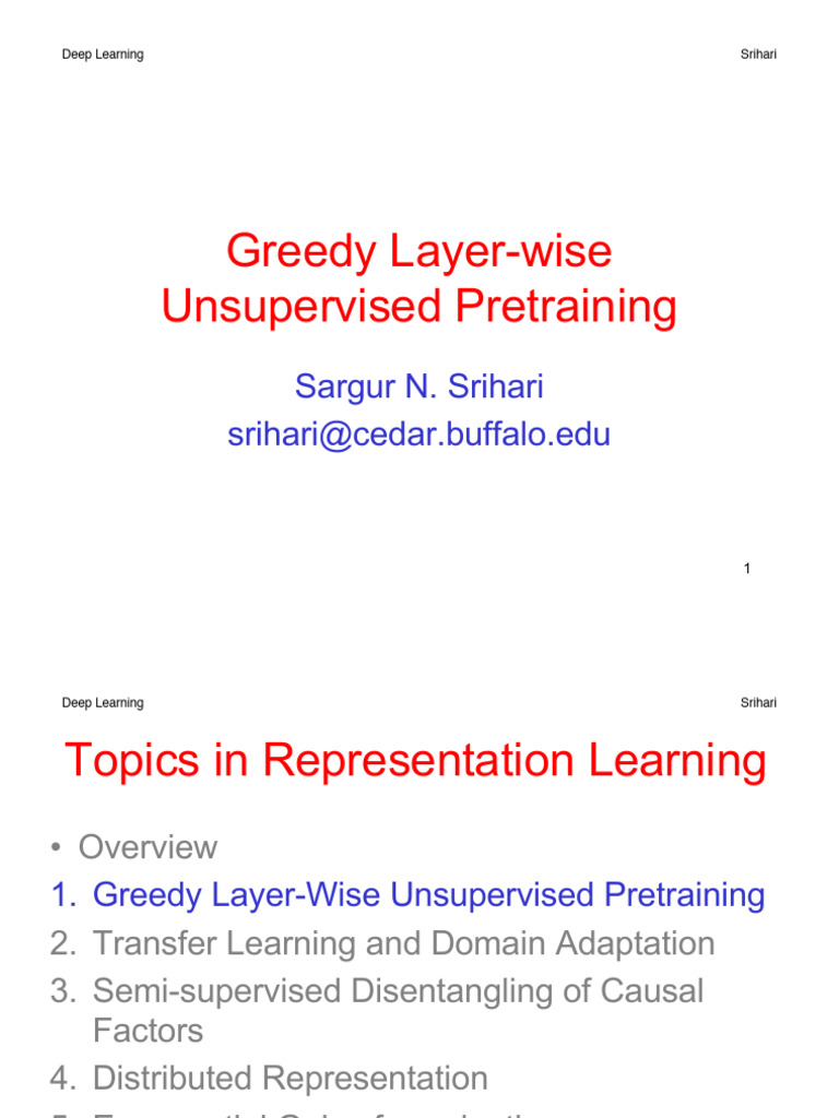 Greedy-Layerwise in Deep Learning | PDF
