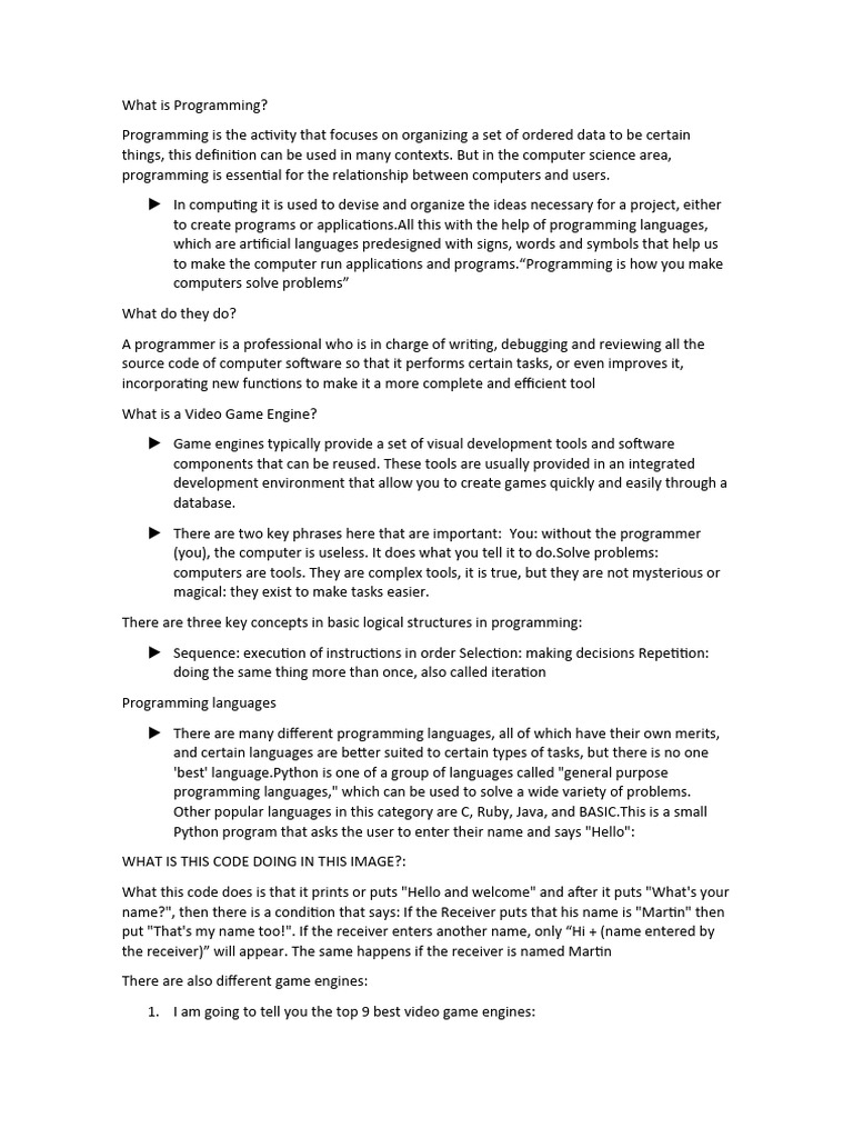 What Is Programming | PDF