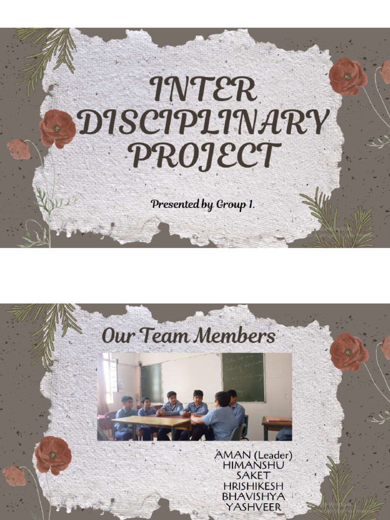 Inter Disciplinary Project Final Presentation | PDF