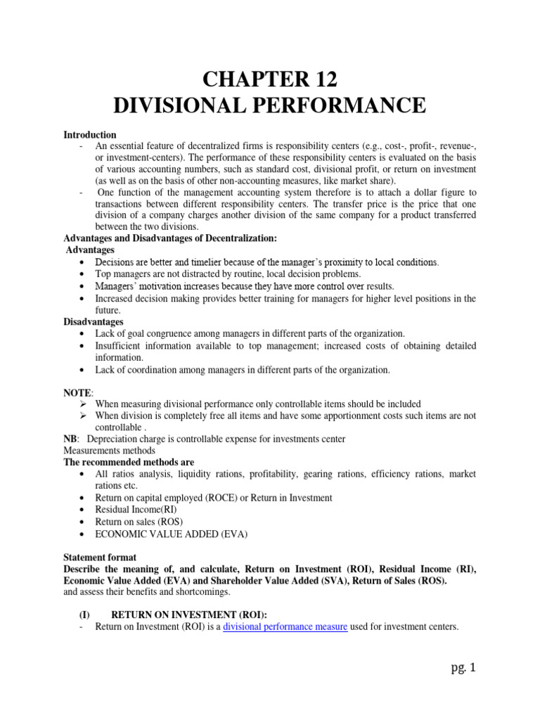 12.Divisional performance | PDF