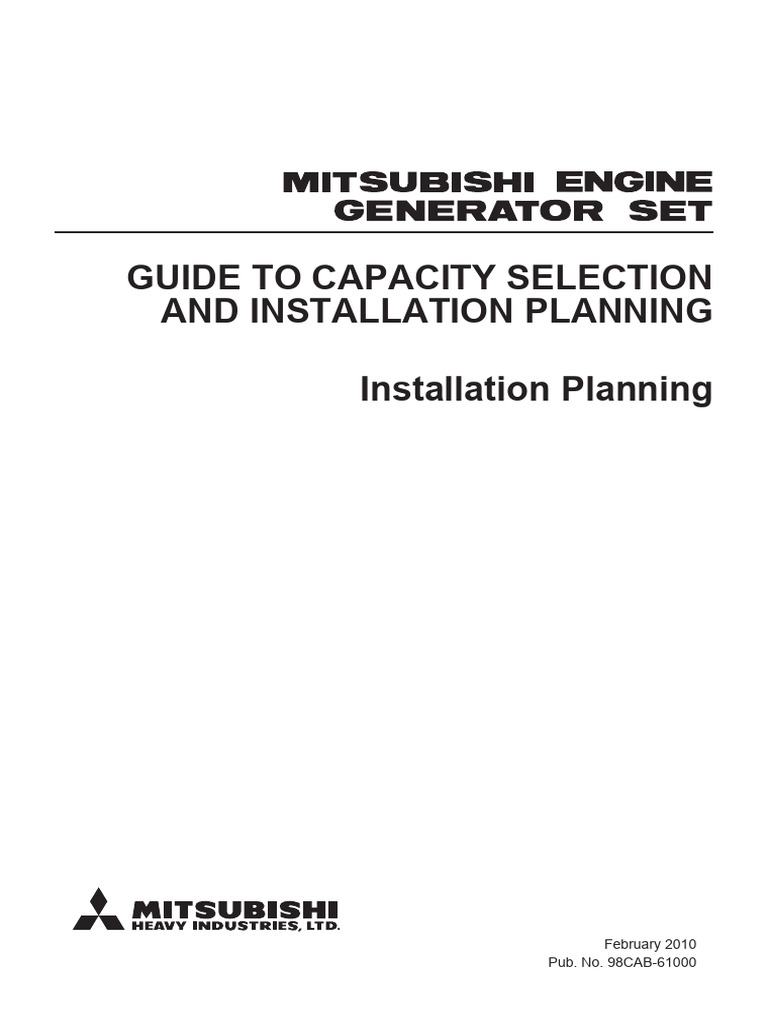 Mitsubishi Generator Installation Planning | PDF