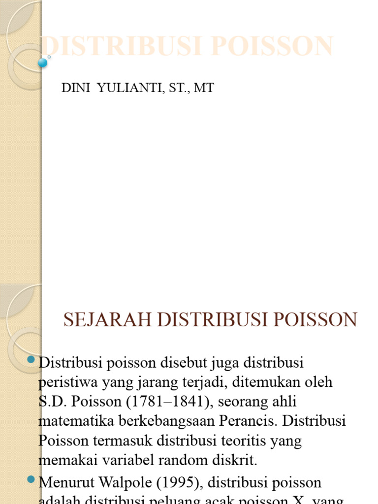 Pert-13 Distribusi Poisson | PDF