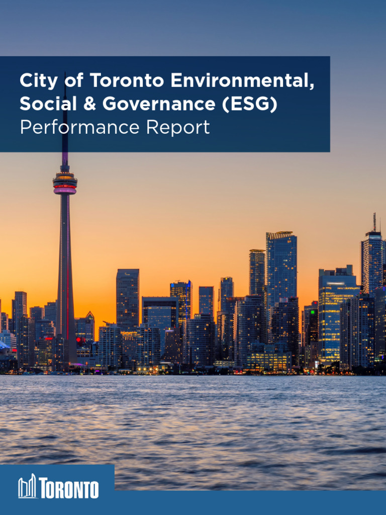 City of Toronto Environmental, Social & Governance (ESG) Performance ...