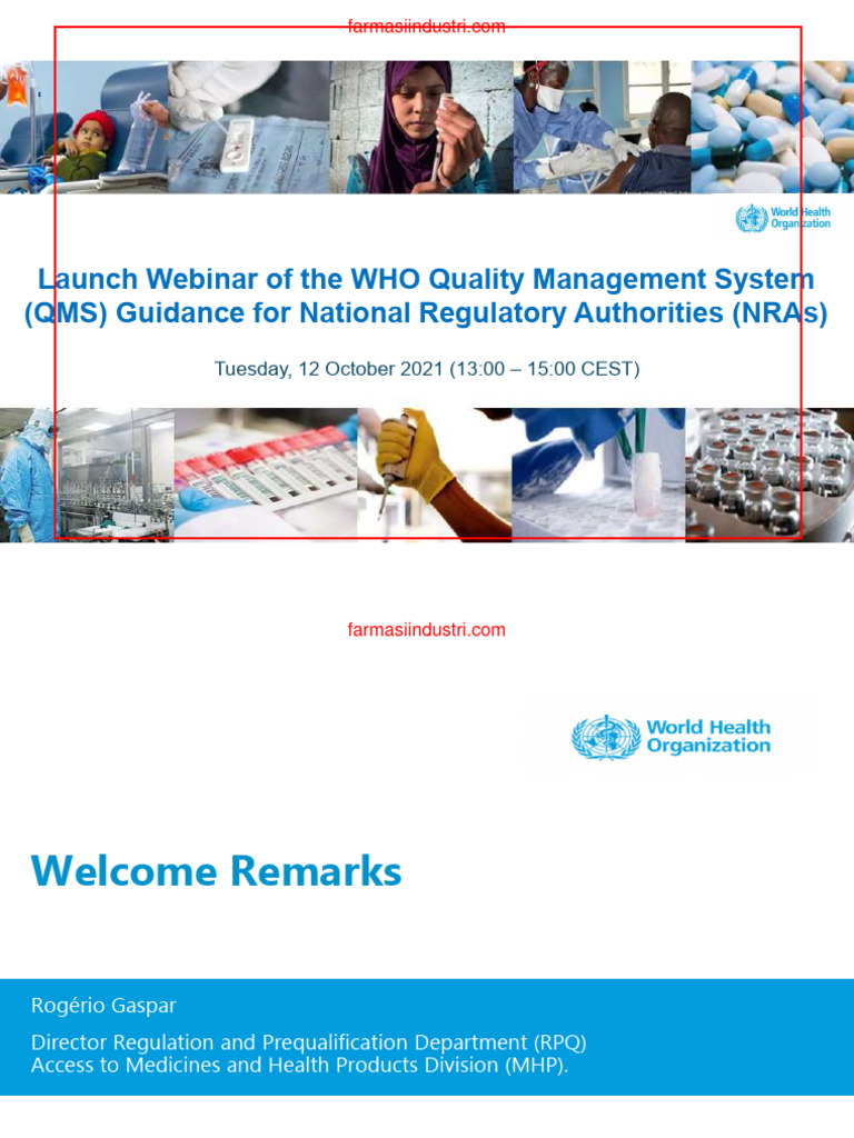 WHO QMS Guidance Oktober 2021 | PDF