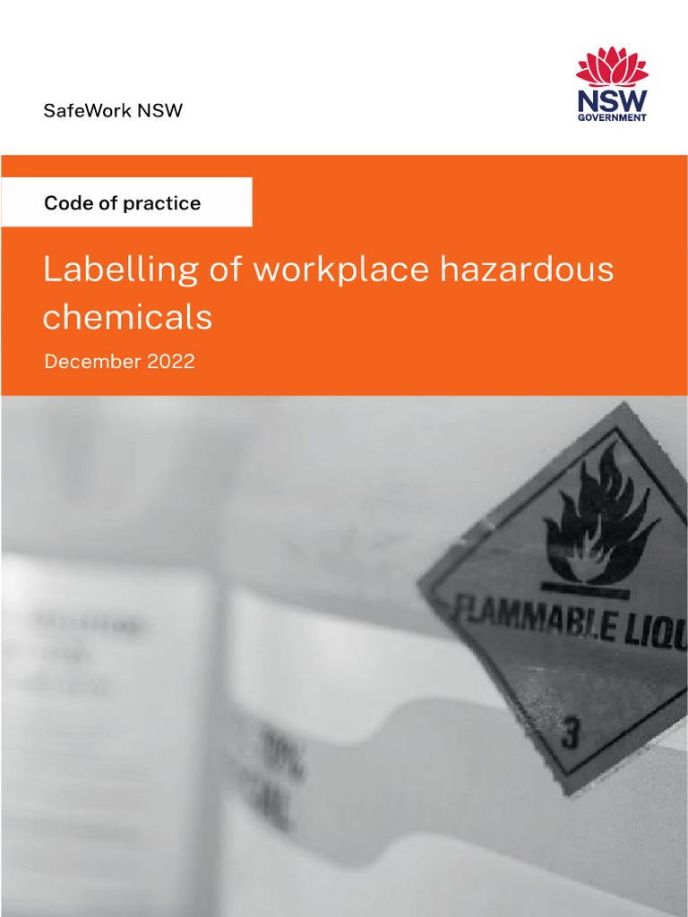 Labelling of workplace hazardous chemicals - Code of practice | PDF