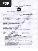 Nakuru County Bursary Application 2025-26 | PDF | Identity Document