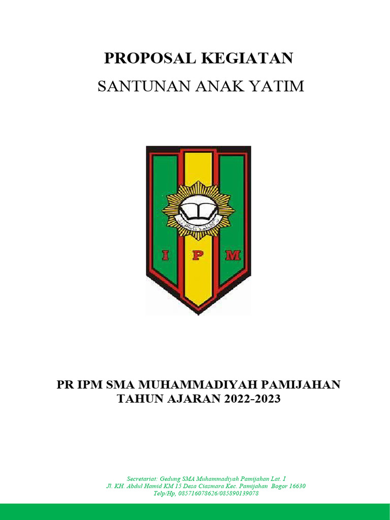 Proposal - Kegiatan - Santunan - Anak - Yatim - SMAMPAM 2022 | PDF