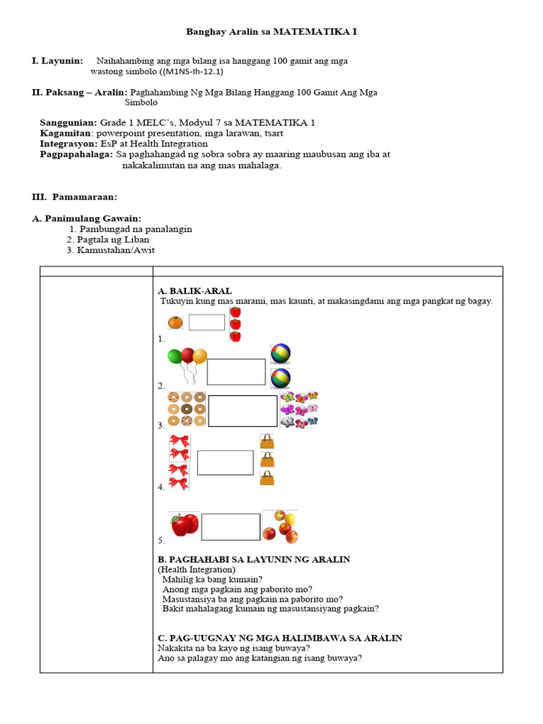 CO1 Detailed LP MATH Week 8 | PDF