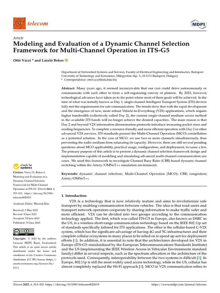 Telecom 04 00019 | PDF | Simulation | Quality Of Service