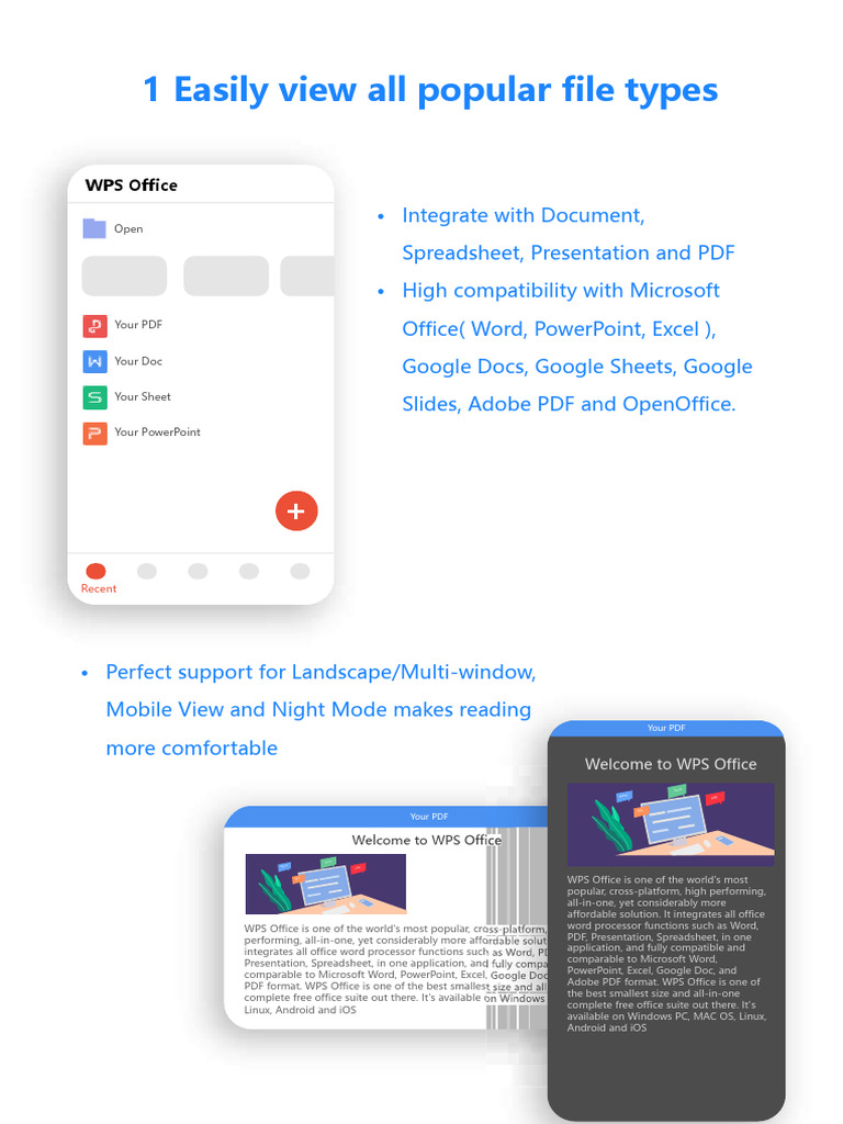 1 Easily View All Popular File Types: WPS Office | PDF