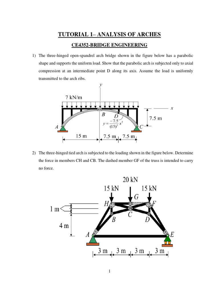 Tutorial-1-Analysis of Arches | PDF