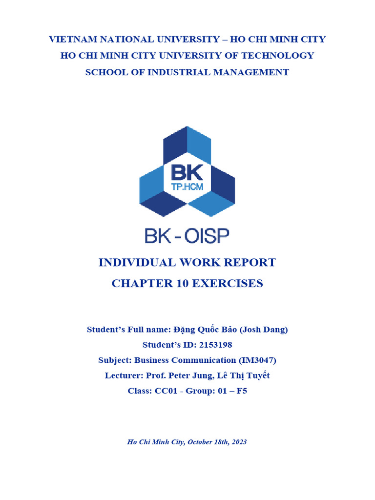 Group 01 - CC01 - Chap10 Exercise - Individual Work - Josh | PDF