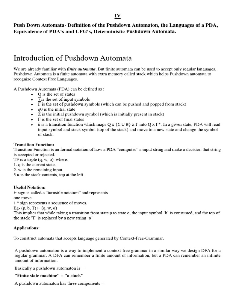 FLA PDA Notes | PDF