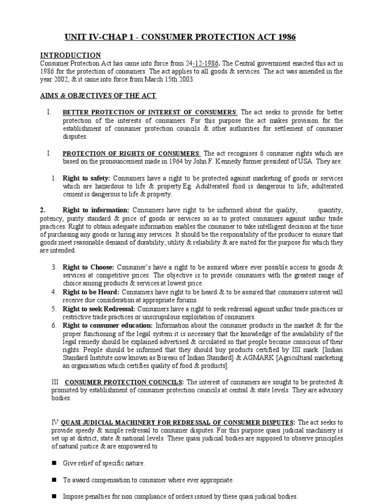Consumer Protection Act | PDF | Trademark | Consumer Protection