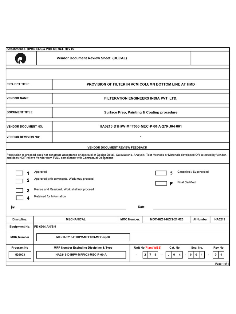 Attachment 3 RPMS ENGG PRA GE 041 - Decal | PDF