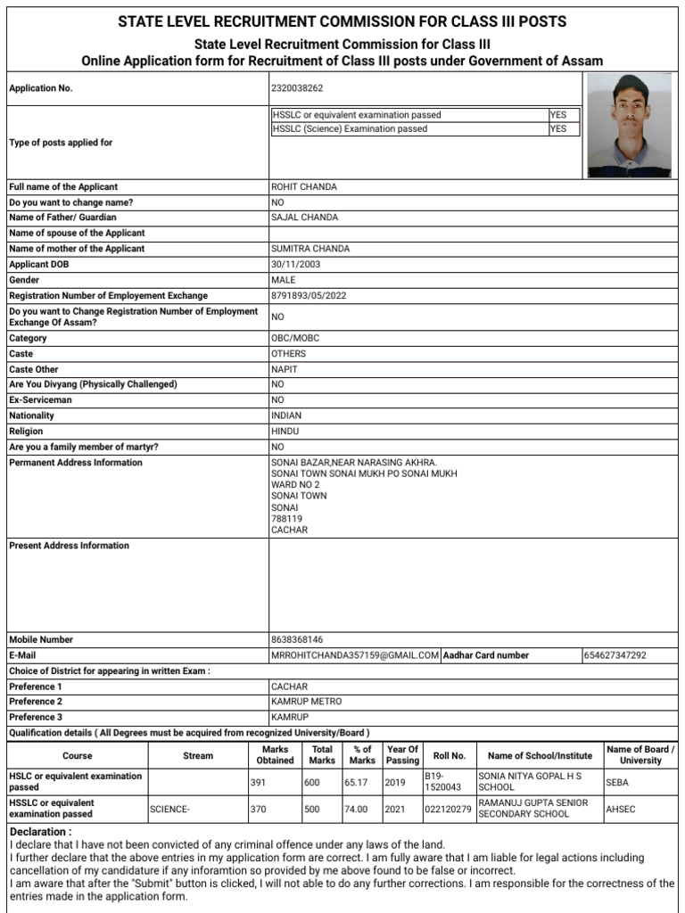 SLRC Class Iii | PDF