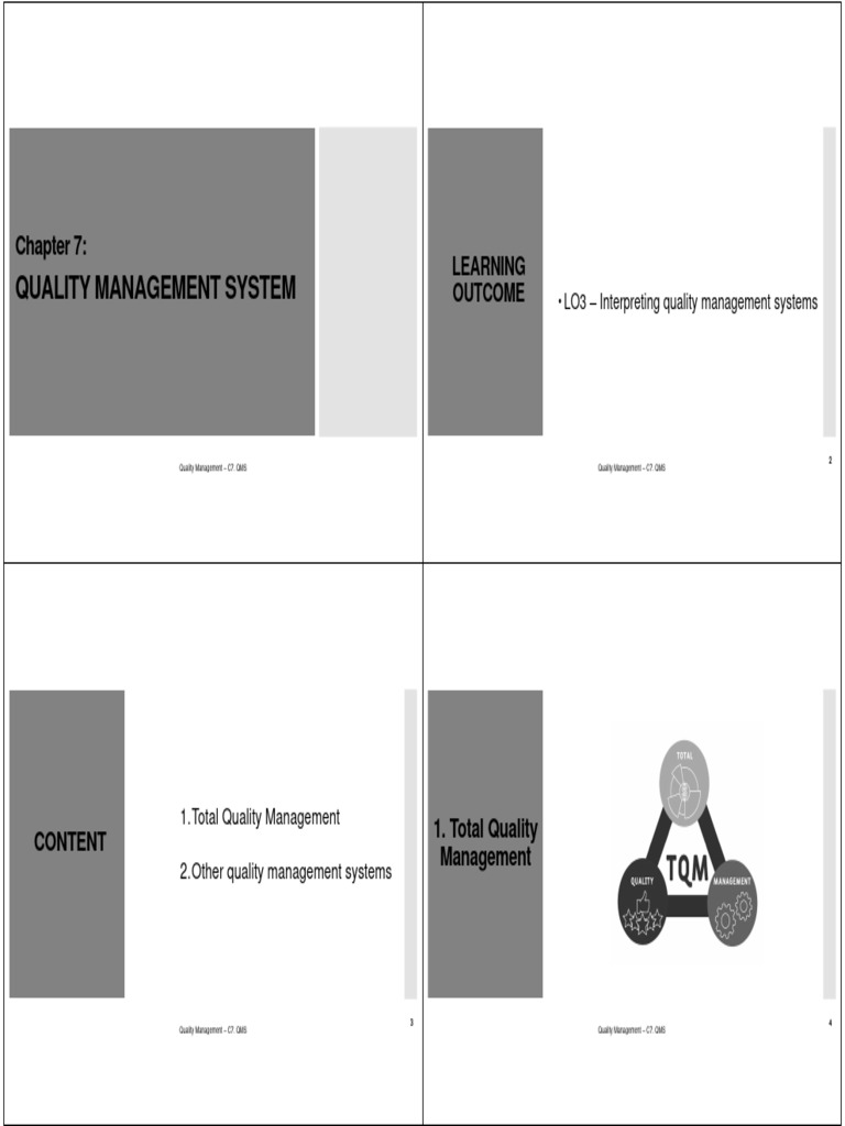 Chapter 7 - QMS | PDF
