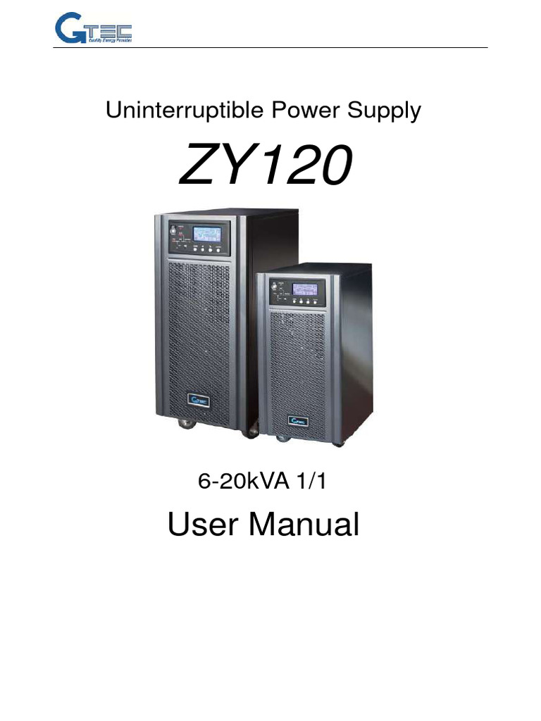 ZY120 UPS User Manual 6-20kVA | PDF | Home & Garden