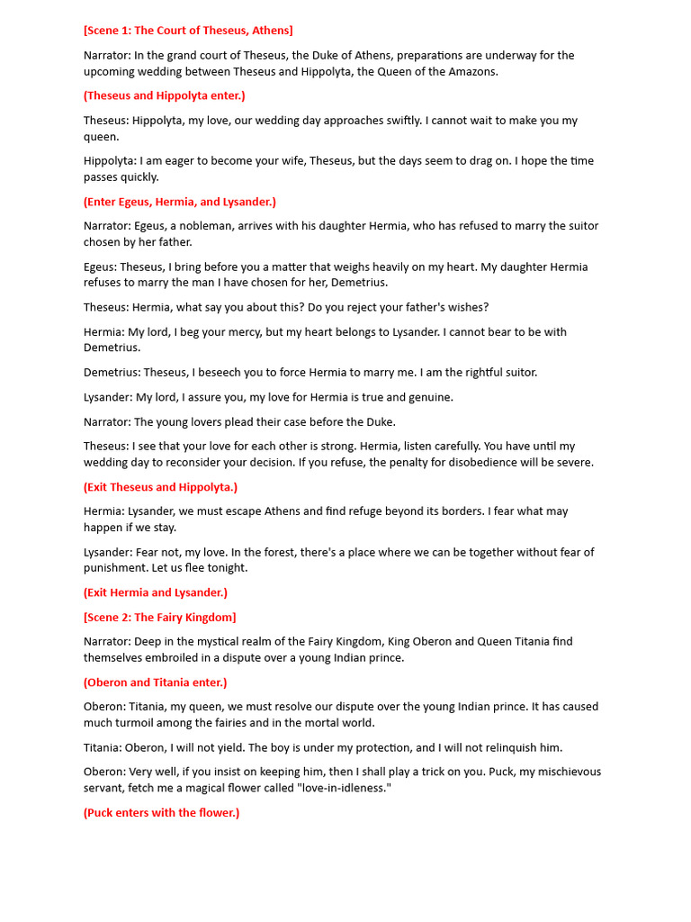 Midsummer Nights Dream | PDF | A Midsummer Night's Dream | Fairies