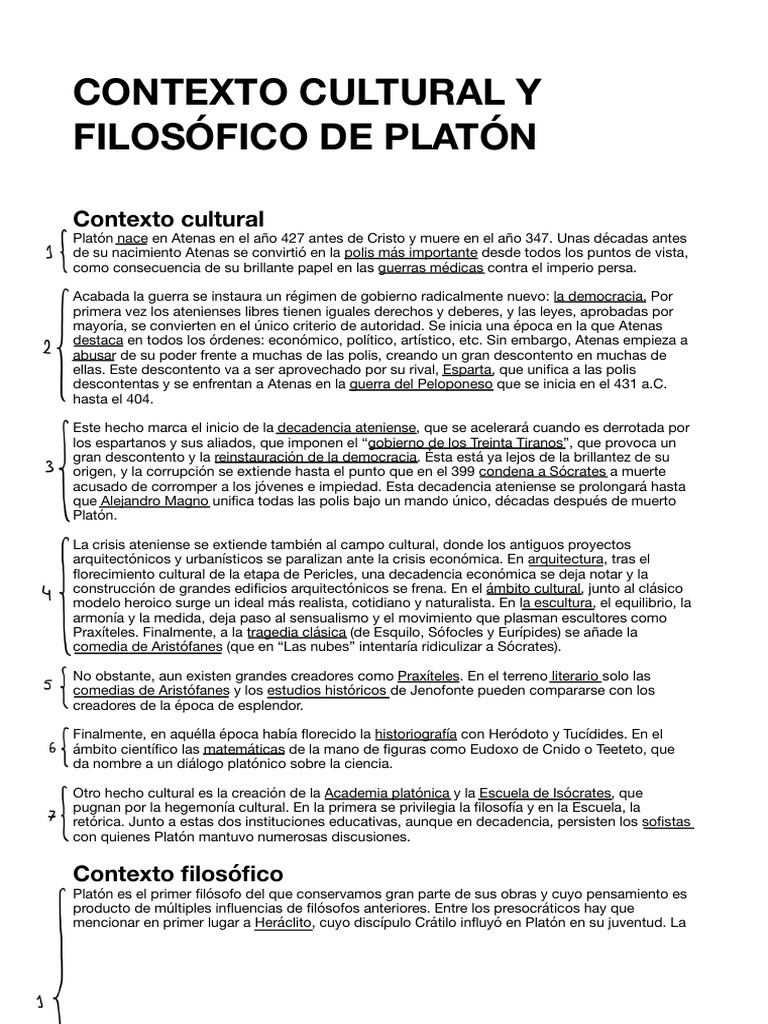 1.contexto de Platón (Pregunta 1) | PDF | Ciencias sociales | Filosofía