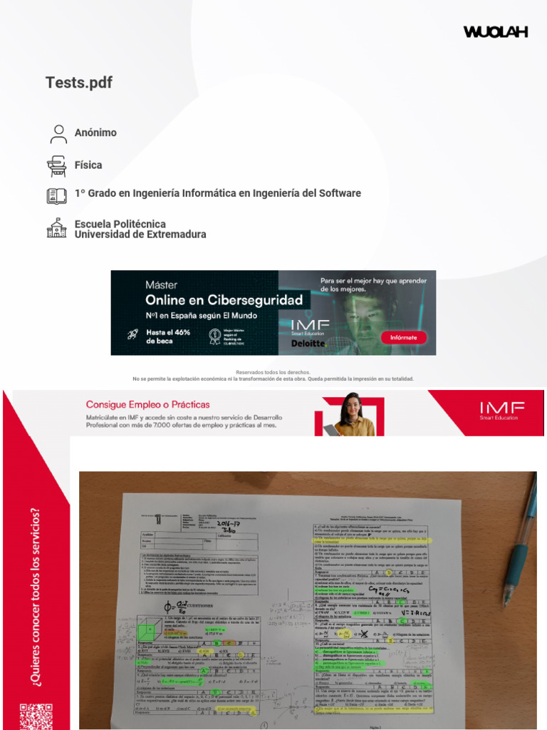 Wuolah Free Tests | PDF