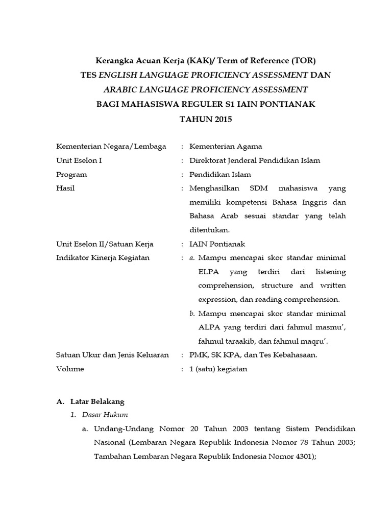 (123dok - Com) Tes English Language Proficiency Assessment | PDF