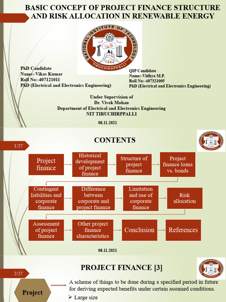Basic Concept of Project Finance Structure and Risk Allocation in ...
