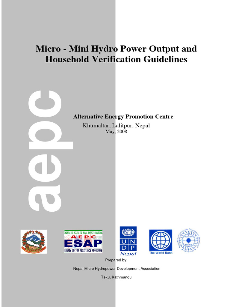Micro-Mini Hydro POHV Guideline | PDF | Technology & Engineering