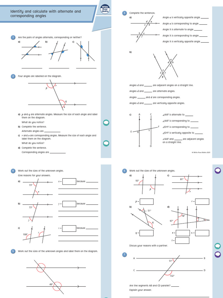(457755) 14 Identify and Calculate With Alternate and Corresponding ...