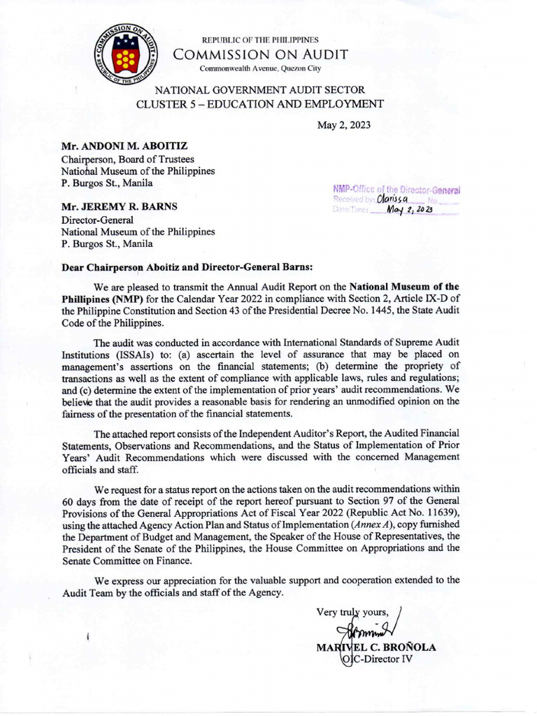 01-NMP2022 Transmittal Letter | PDF