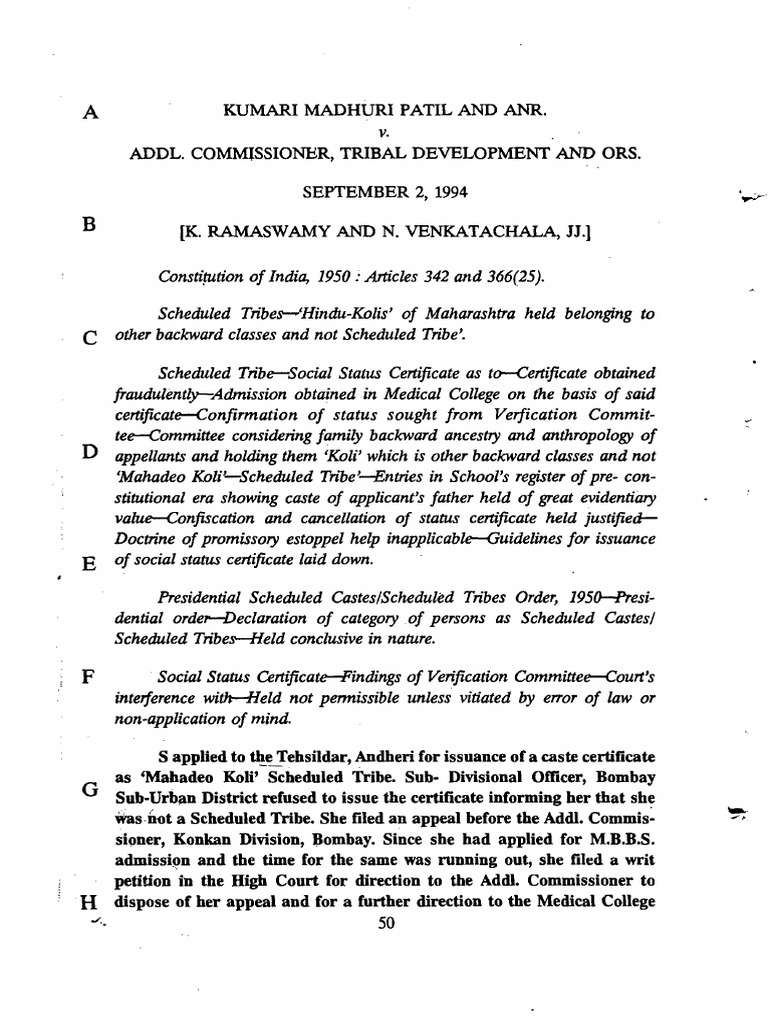 Kumar! Madhuri Patil and Anr.: Commis | PDF