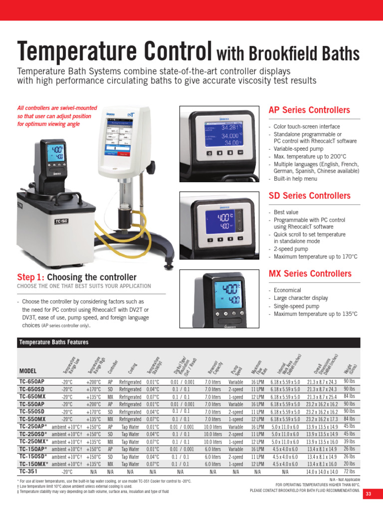 Temperature Control Baths AP MX SD Series Bro | PDF