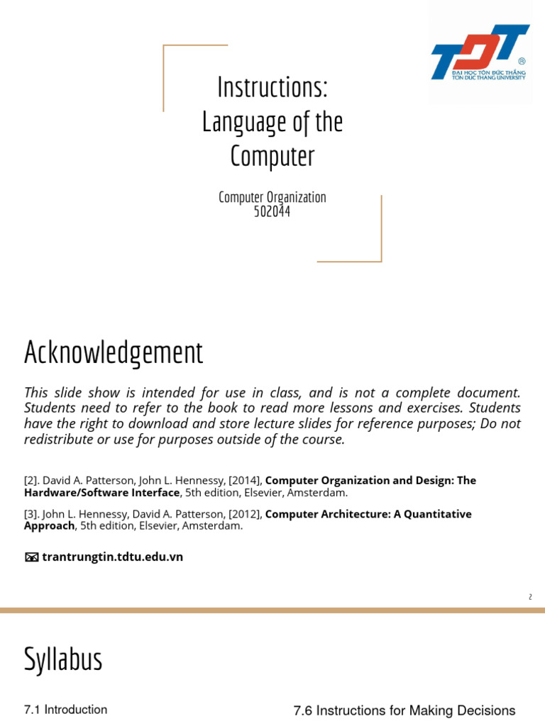 CH7 - Instructions - Language of The Computer | PDF