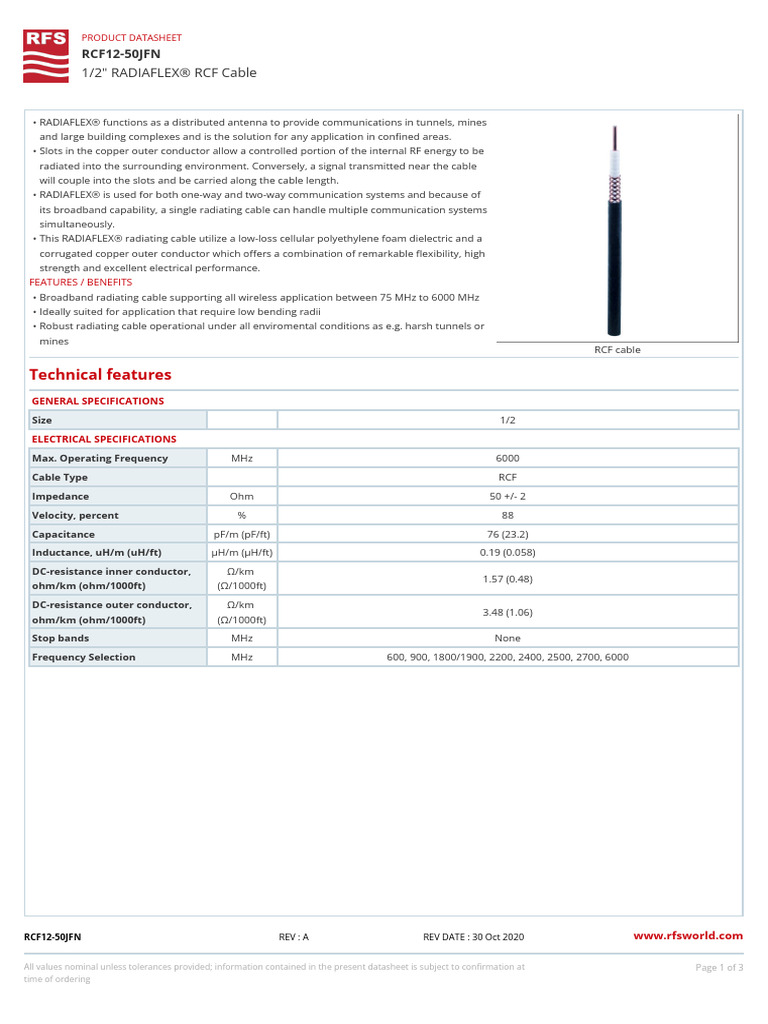 RCF12-50JFN (Becker Smartcom 450 Cable) | PDF | Antenna (Radio ...